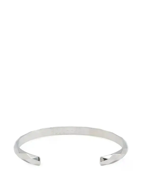 Boucheron 18k White Gold Facette Cuff Bracelet