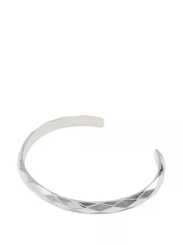 Boucheron 18k White Gold Facette Cuff Bracelet