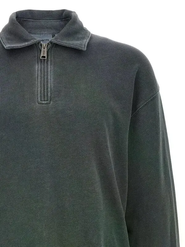 Carhartt Work In Progress Harper Garment-dyed Zip-fastening Polo Shirt - Grey