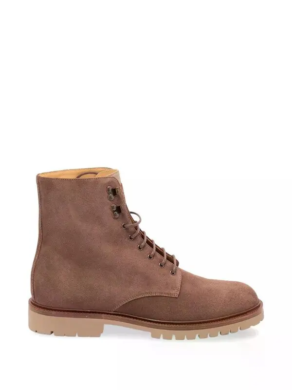 Brunello Cucinelli Lace-up Suede Boots - Brown