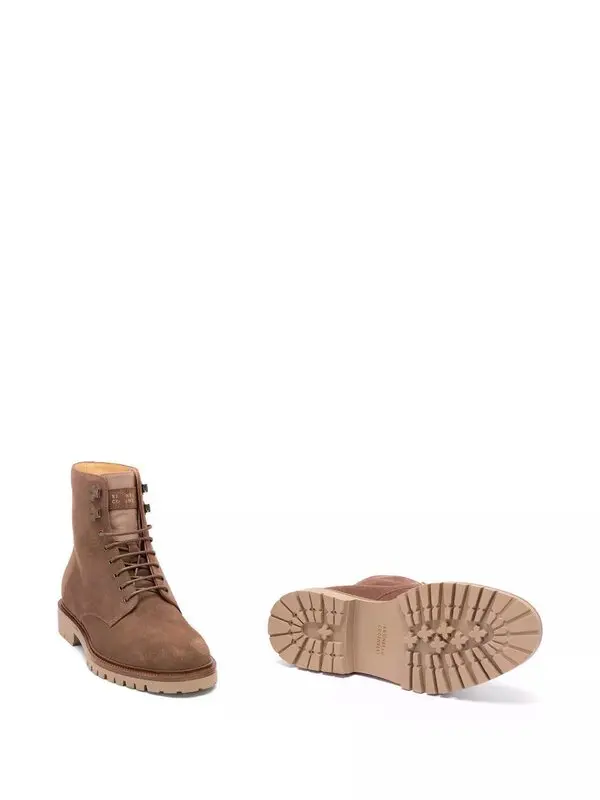 Brunello Cucinelli Lace-up Suede Boots - Brown