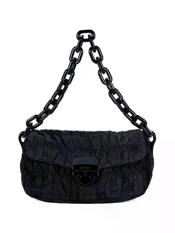 Prada Tessuto Gaufre Chain Shoulder Bag