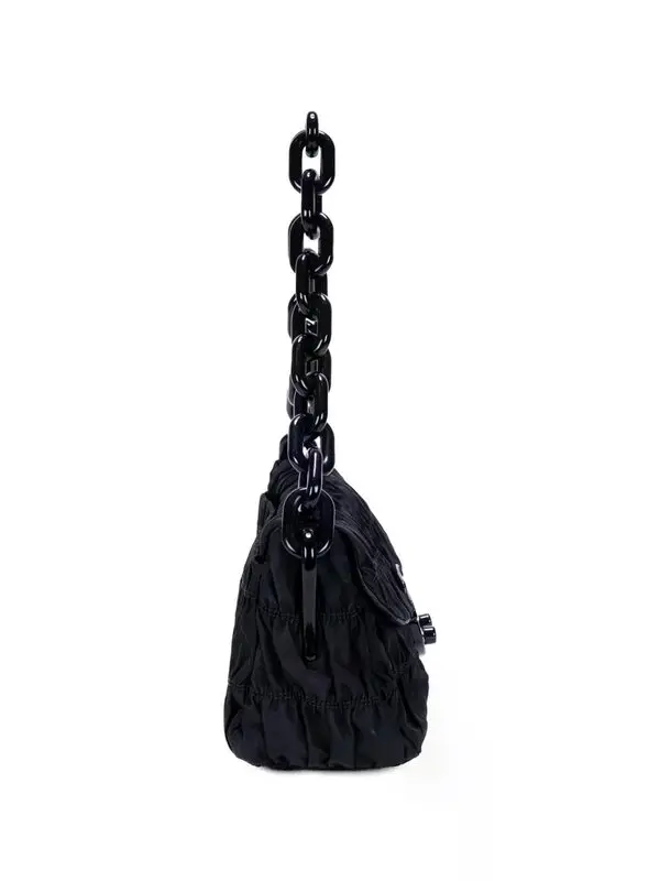 Prada Tessuto Gaufre Chain Shoulder Bag