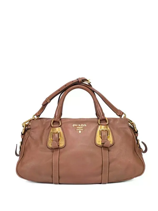 Prada Logo-motif Shoulder Bag - Brown