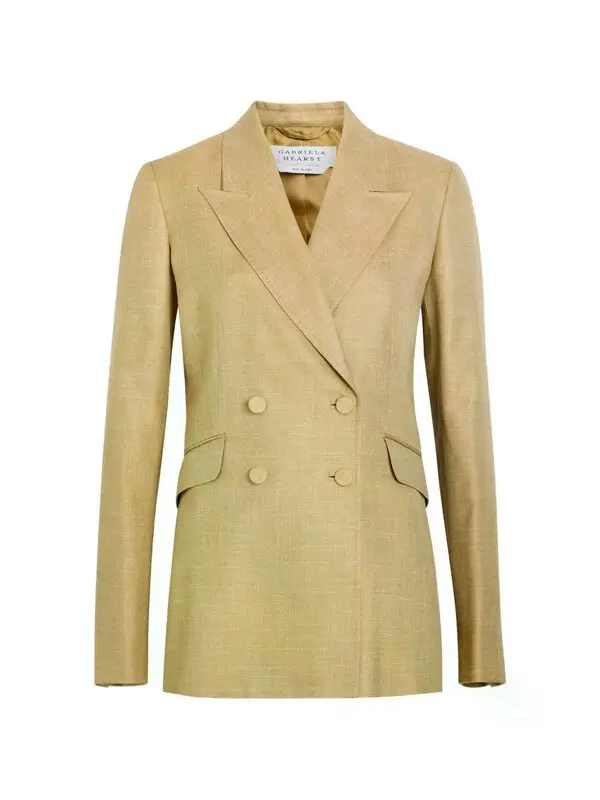 Gabriela Hearst Double-breasted Blazer With Peak Lapels - Neutrals