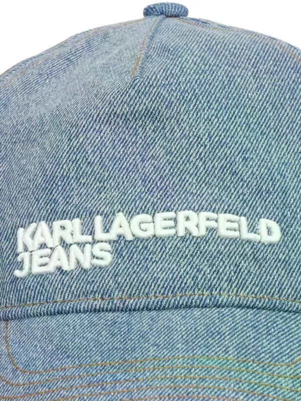 Karl Lagerfeld Embroidered Logo Denim Cap