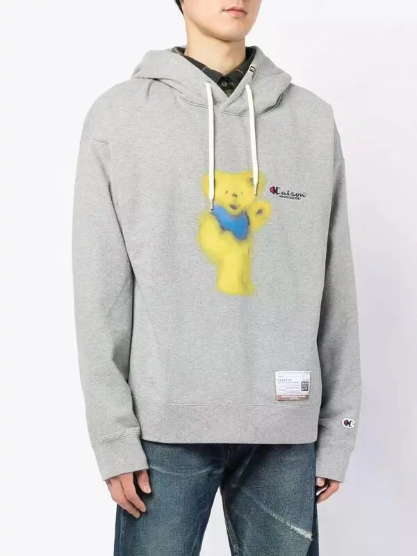 Mihara Yasuhiro Graphic Print Drawstring Hoodie