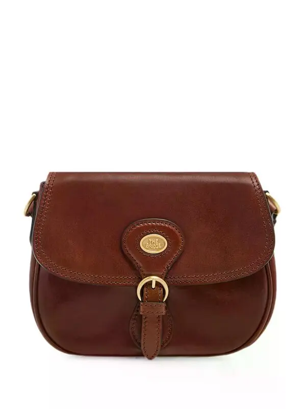 THE BRIDGE Buckle-fastening Leather Cross-body Bag - Brown
