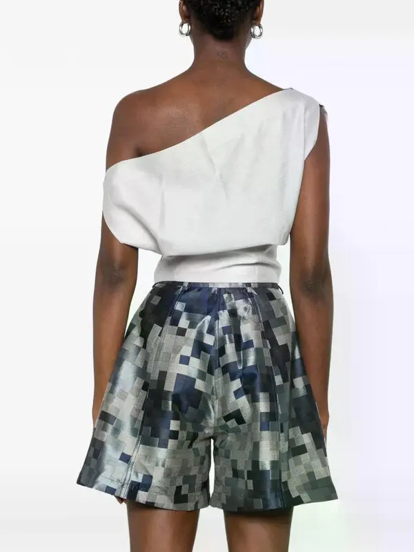Leen Mougrhabi Leah Asymmetric Off-shoulder Top