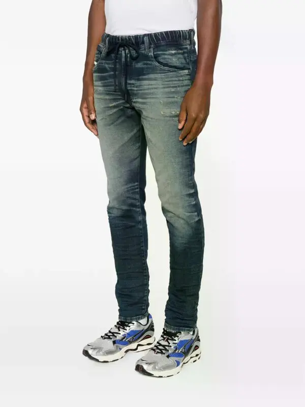 DIESEL® Drawstring Waist Distressed Jeans