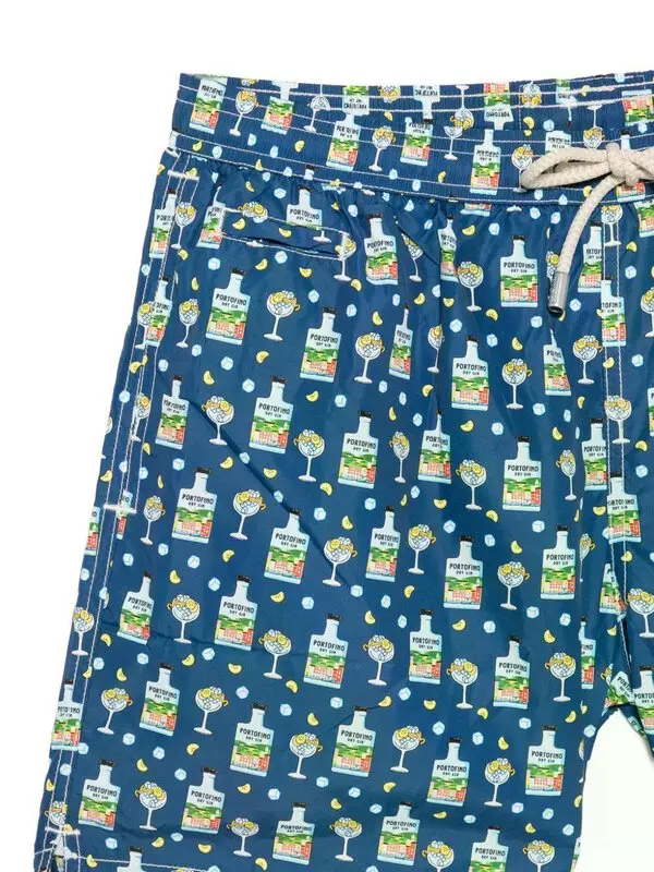 MC2 SAINT BARTH Printed Swim Shorts - Blue