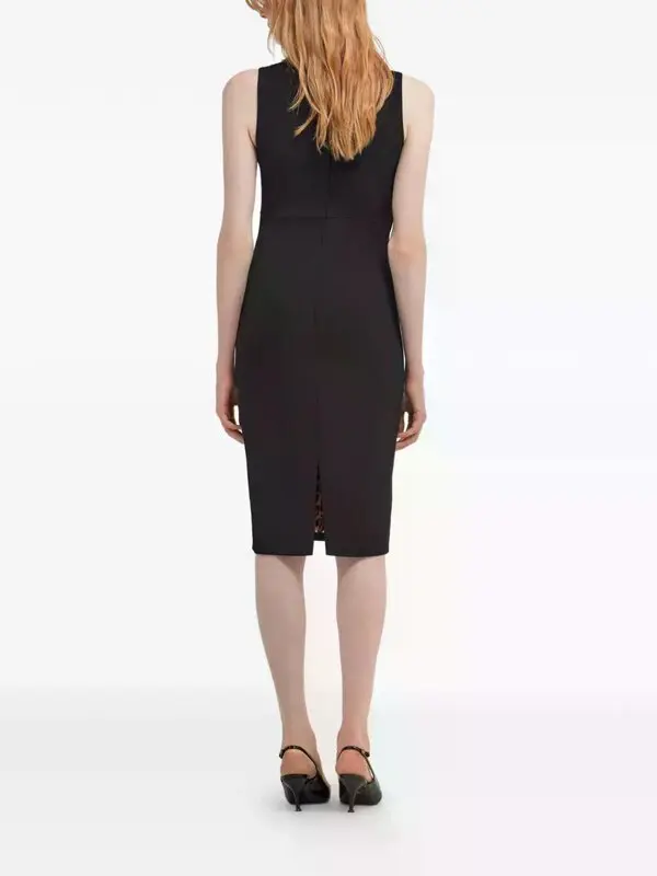 Roberto Cavalli Twist-detail High-neck Midi Dress