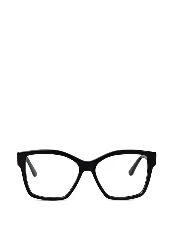 Karl Lagerfeld Logo Plaque Square Frame Eyeglasses - Black