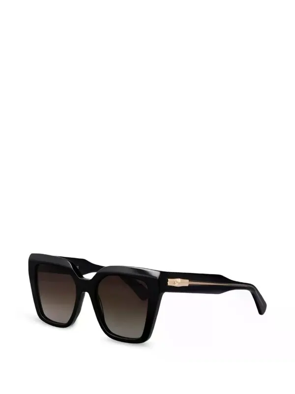 Longchamp Square-frame Bamboo-detail Sunglasses
