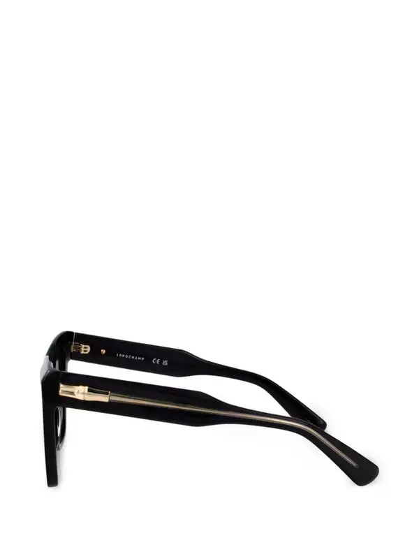 Longchamp Square-frame Bamboo-detail Sunglasses