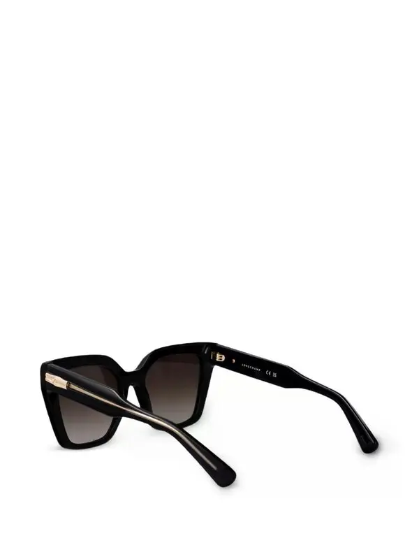 Longchamp Square-frame Bamboo-detail Sunglasses