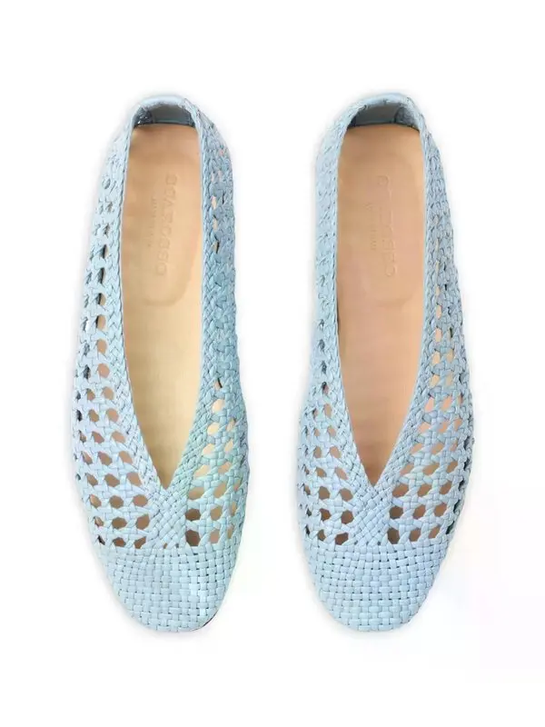 SCAROSSO Ella Woven Ballet Flats
