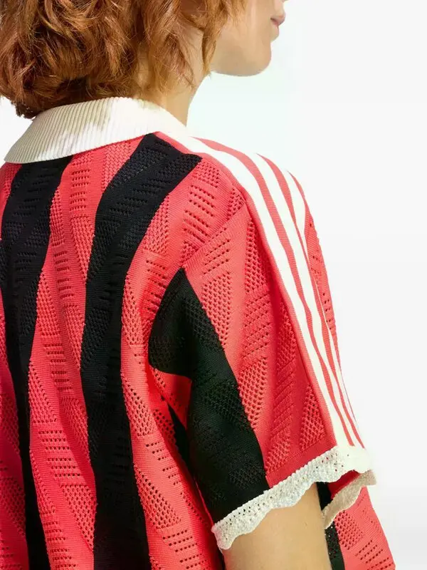 Adidas Striped Short-sleeve Polo Shirt