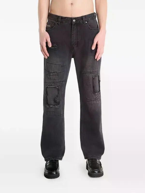 WASTED Ripped Patchwork Jeans