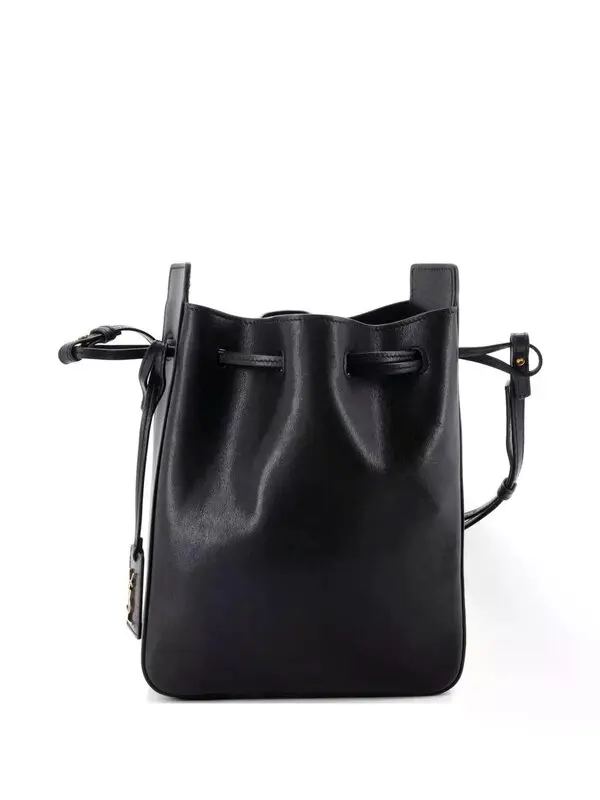Saint Laurent Convertible Leather Bucket Bag