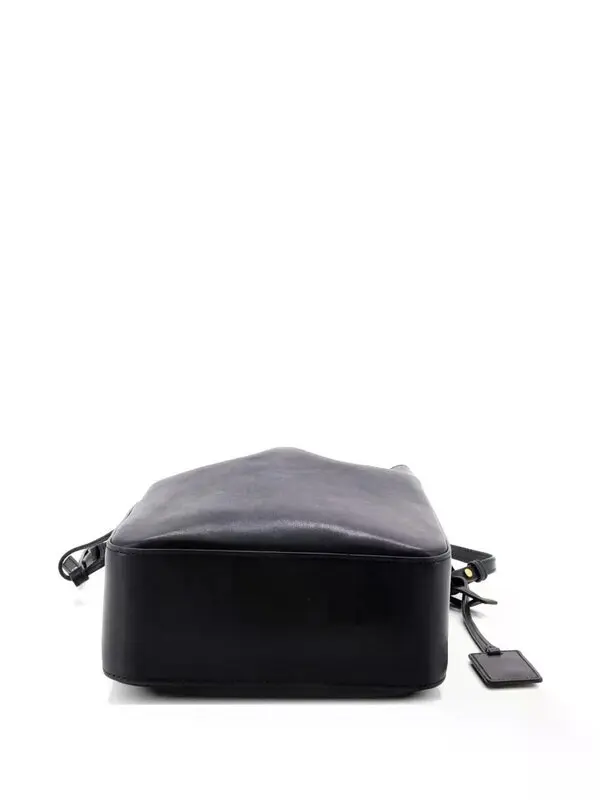 Saint Laurent Convertible Leather Bucket Bag