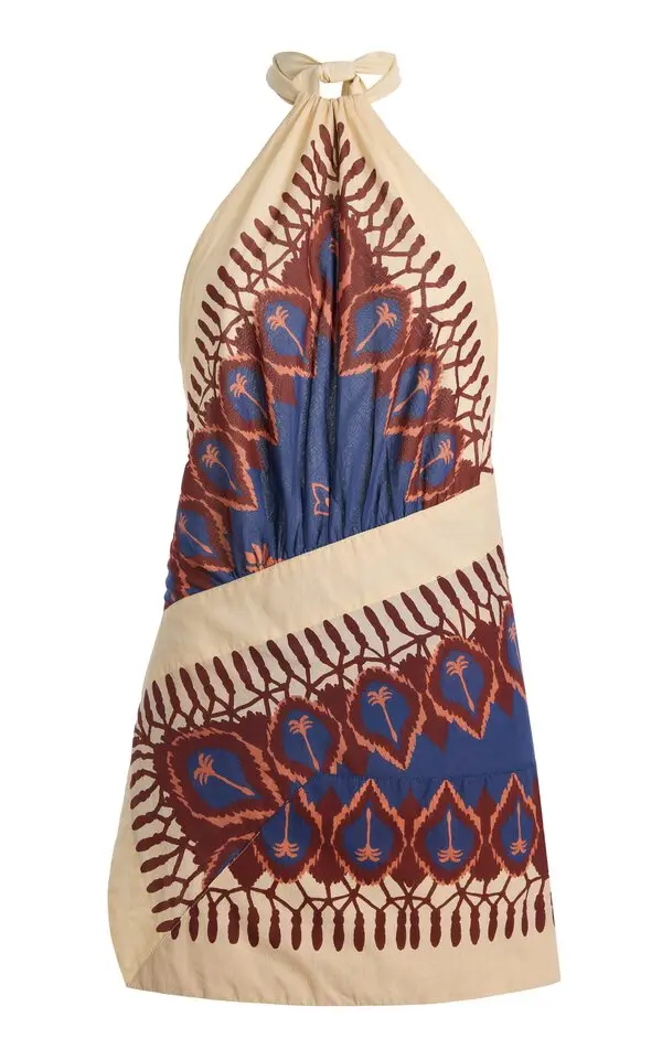 Johanna Ortiz Salt Dreamer Printed Halterneck Mini Dress - Multi