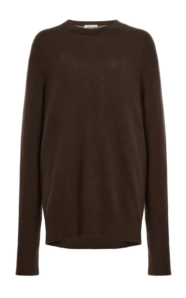 THE ROW Odelle Cashmere Crewneck Sweater - Brown