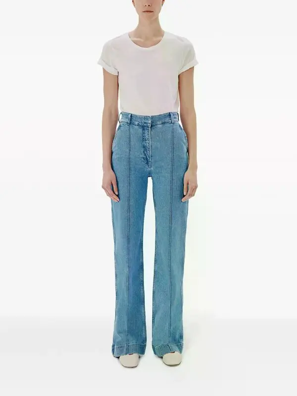 Another Tomorrow High-waisted Straight-leg Jeans