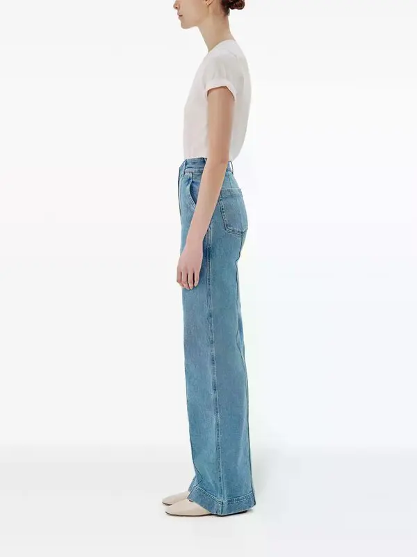 Another Tomorrow High-waisted Straight-leg Jeans