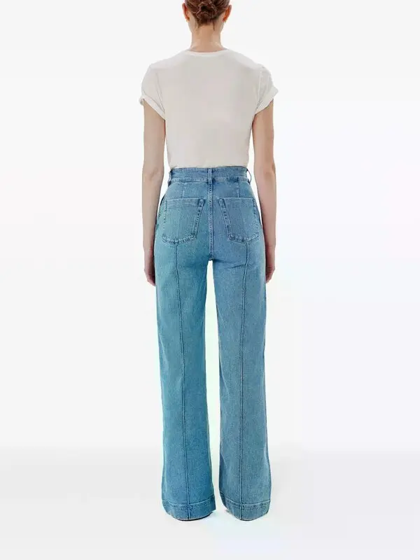 Another Tomorrow High-waisted Straight-leg Jeans
