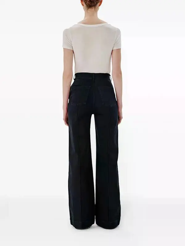 Another Tomorrow High-waisted Straight-leg Jeans