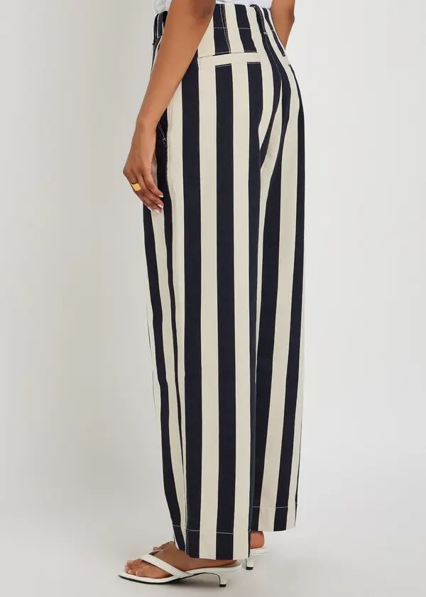 Jacquemus Le De-nîmes Striped Denim Trousers - Navy