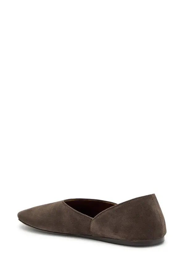 Khaite Jane Suede Ballet Flats - Brown