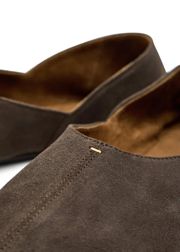 Khaite Jane Suede Ballet Flats - Brown