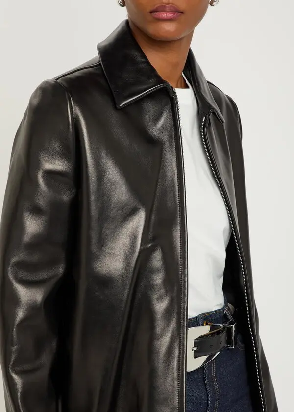 Khaite Jackson Leather Jacket