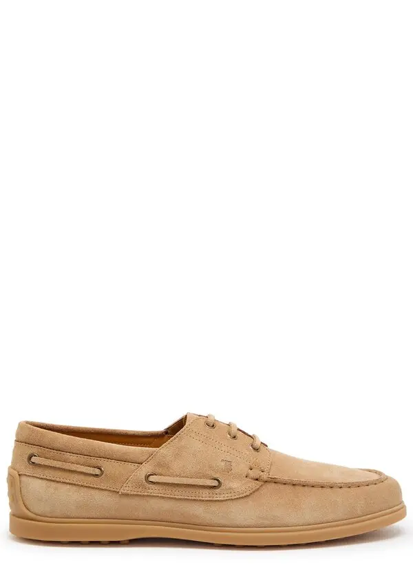 TOD'S Barca Gomma Suede Boat Shoes