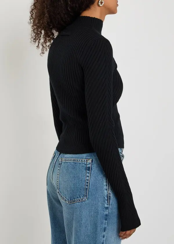Victoria Beckham Georgia Ribbed Merino Wool Jumper