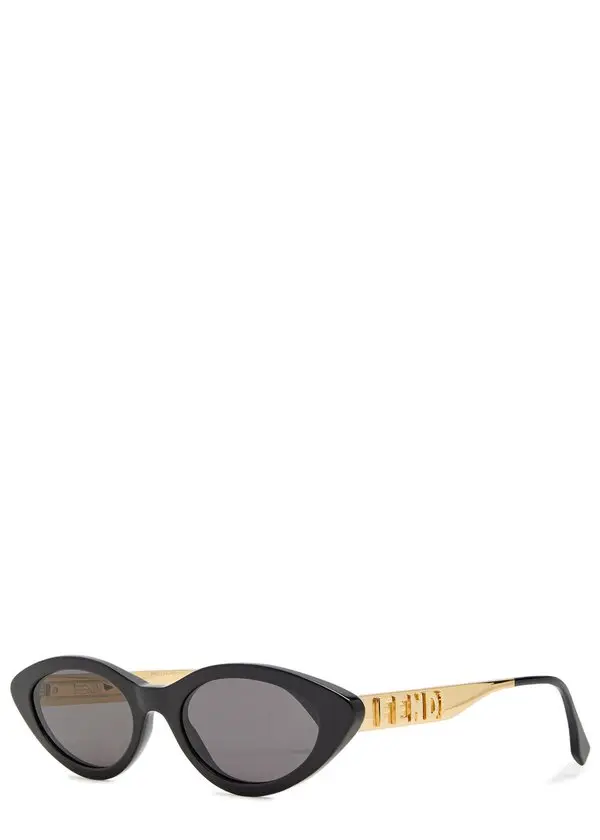 Fendi Graphy Narrow Cat-eye Sunglasses