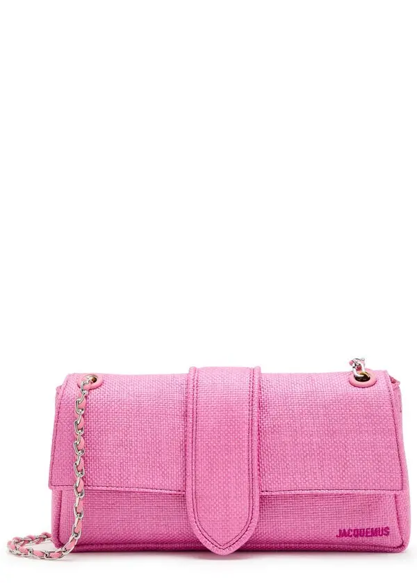 Jacquemus Le Bambino Chaîne Raffia Shoulder Bag - Pink