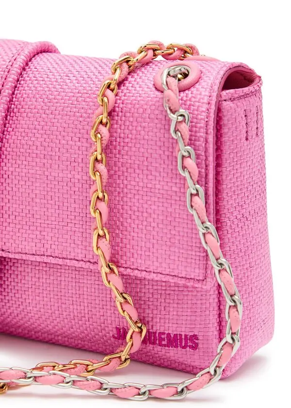 Jacquemus Le Bambino Chaîne Raffia Shoulder Bag - Pink