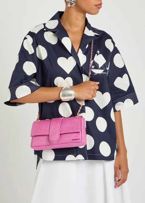 Jacquemus Le Bambino Chaîne Raffia Shoulder Bag - Pink