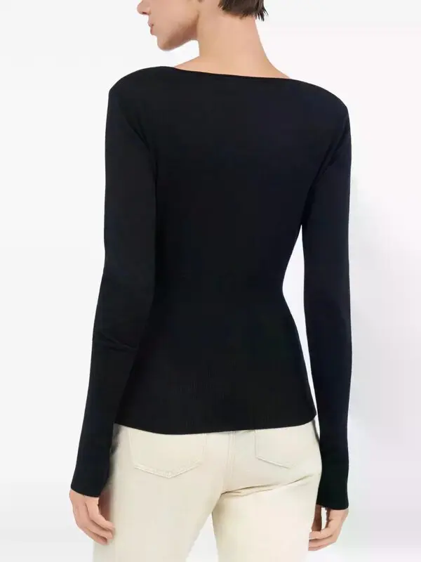 Roberto Cavalli Scoop Neck Ribbed-knit Sweater