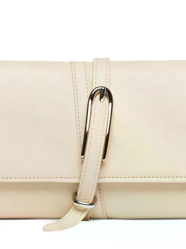 LIFFNER Belted Leather Clutch Bag