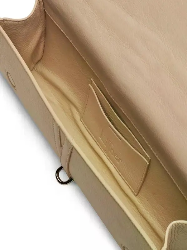 LIFFNER Belted Leather Clutch Bag