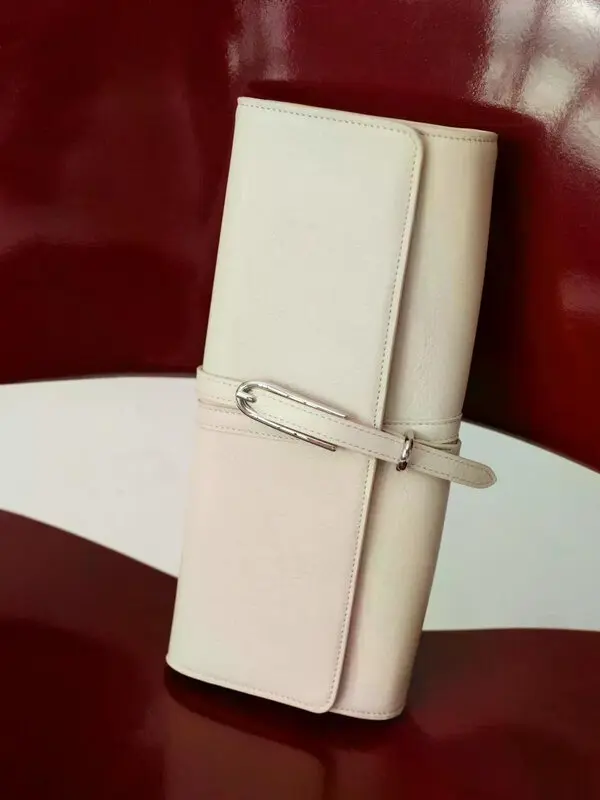 LIFFNER Belted Leather Clutch Bag
