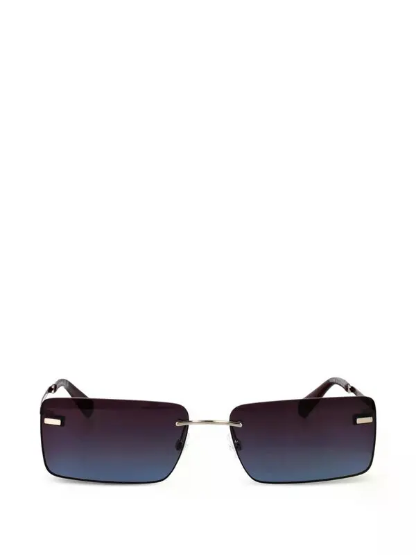 Calvin Klein Rimless Rectangle Sunglasses - Silver