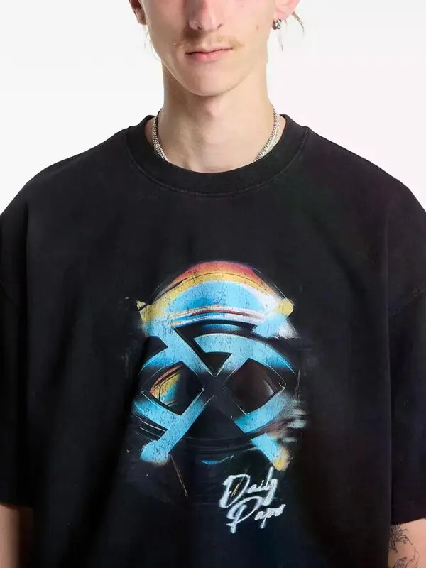DAILY PAPER Shield Helmet Graphic-print T-shirt