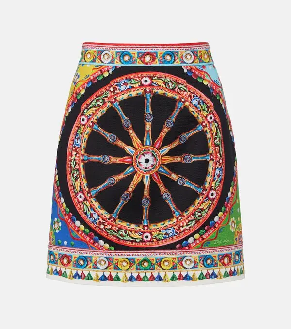 Dolce & Gabbana Printed Cotton Mini Skirt - Multicoloured