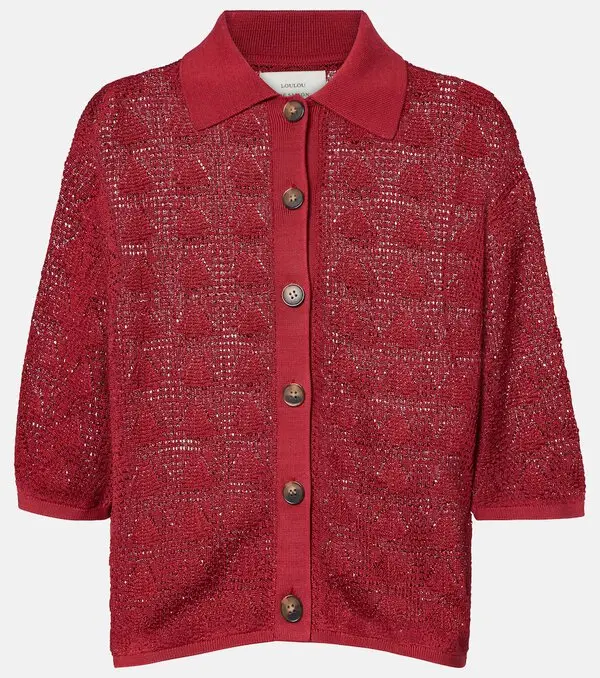 Loulou De Saison Siani Knitted Cardigan - Red