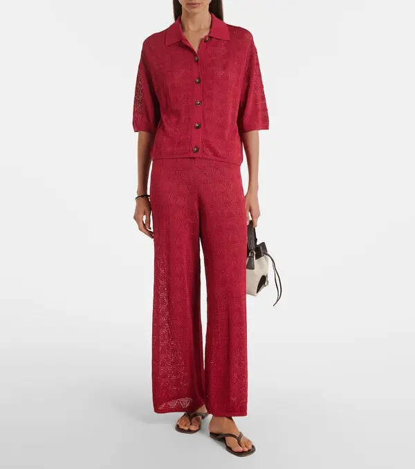 Loulou De Saison Siani Knitted Cardigan - Red